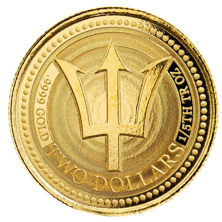 2021 Barbados Trident 1/5 oz Gold Coin | Scottsdale Mint