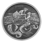 2021 Samoa Pacific Mermaid 1 oz Silver Antique Coin
