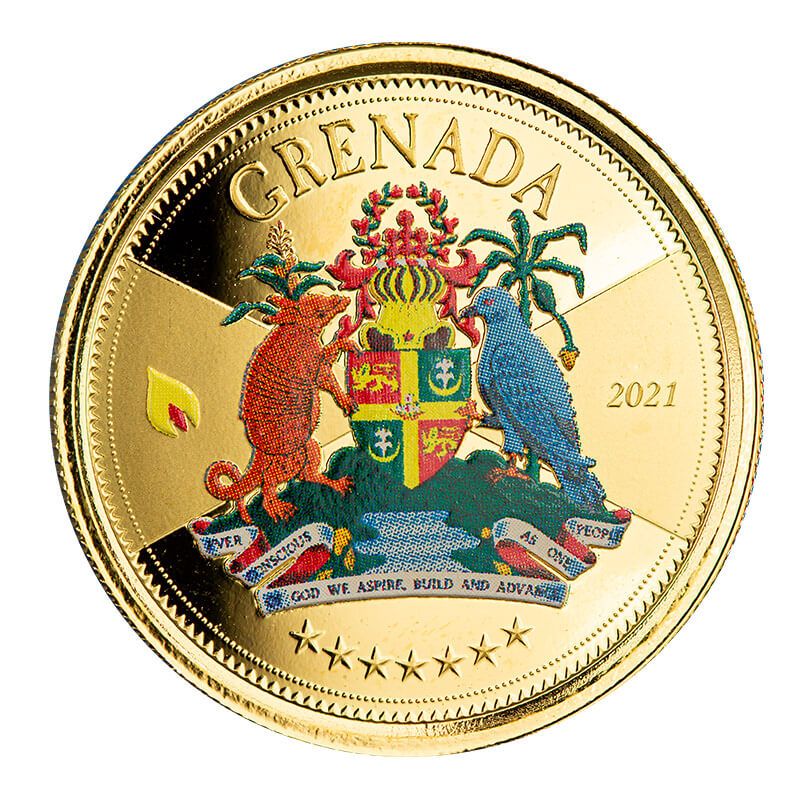 2021 EC8 Grenada 1 oz Gold Color Coin | Scottsdale Mint