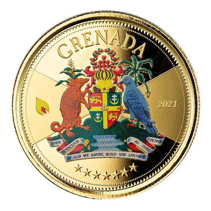 2021 EC8 Grenada 1 oz Gold Color Coin