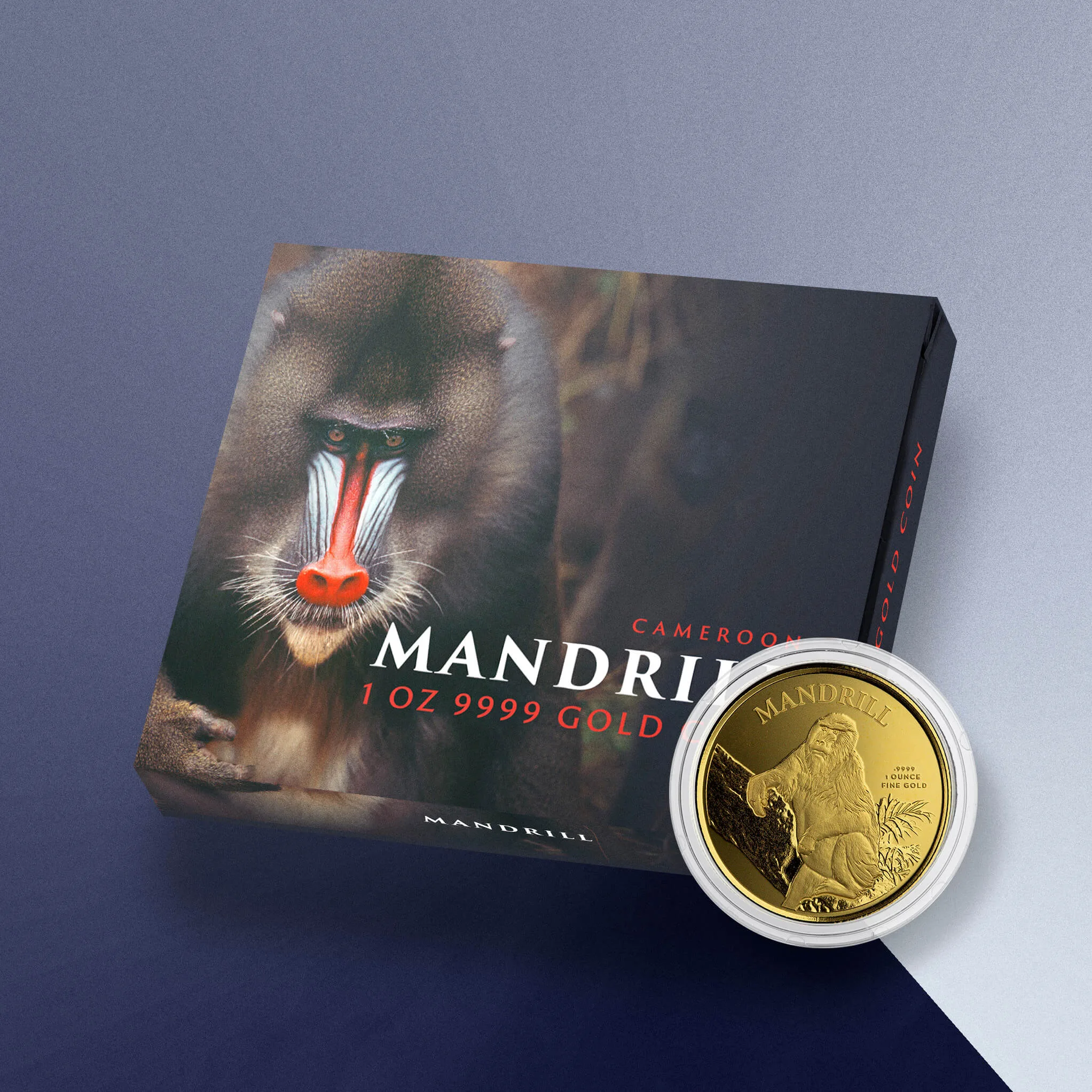 2021 Cameroon Mandrill 1 oz Gold Proof Coin