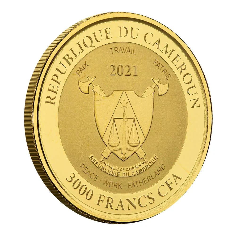 2021 Cameroon Mandrill 1 oz Gold Proof Coin