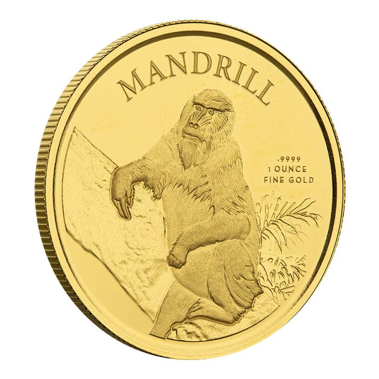 2021 Cameroon Mandrill 1 oz Gold Proof Coin