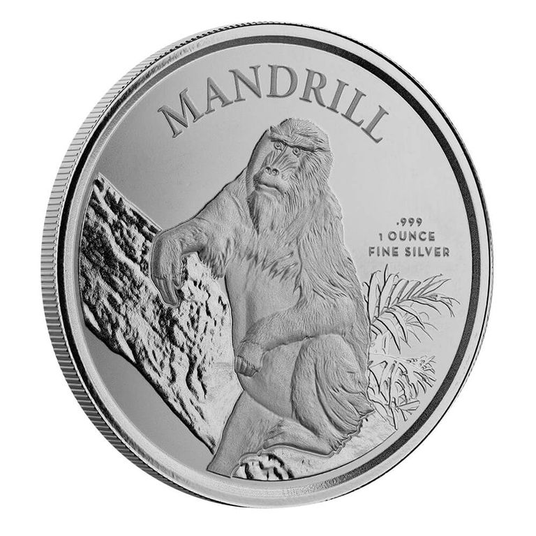 2021 Cameroon Mandrill 1 oz Silver Coin