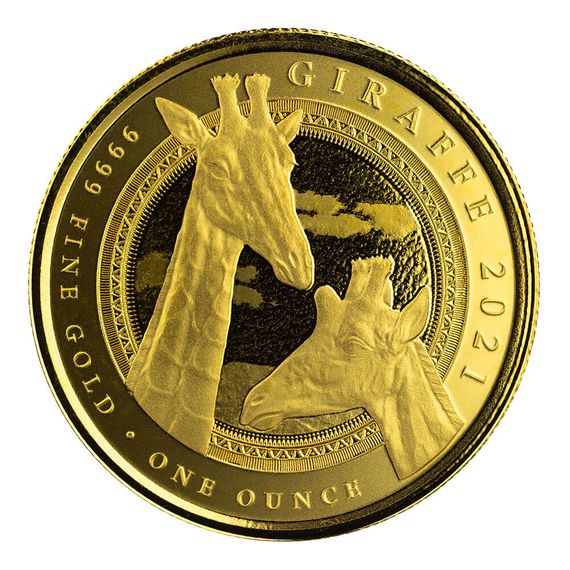 2021 Equatorial Guinea Giraffe 1 oz Gold Proof Coin