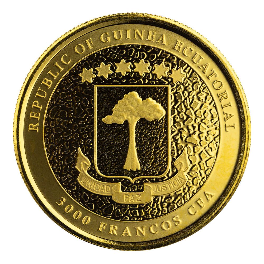 2021 Equatorial Guinea Giraffe 1 oz Gold Proof Coin