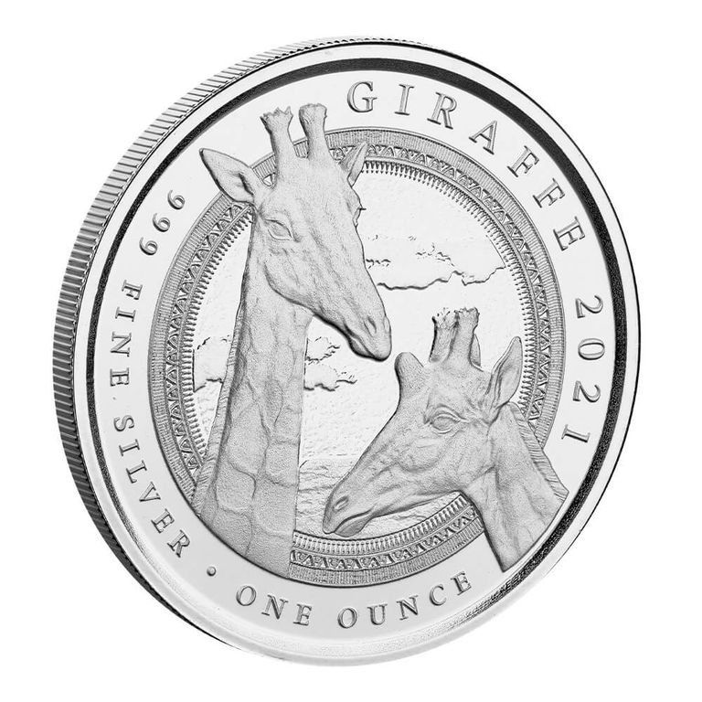Shop the 2021 Equatorial Guinea Giraffe 1 oz Silver Coin