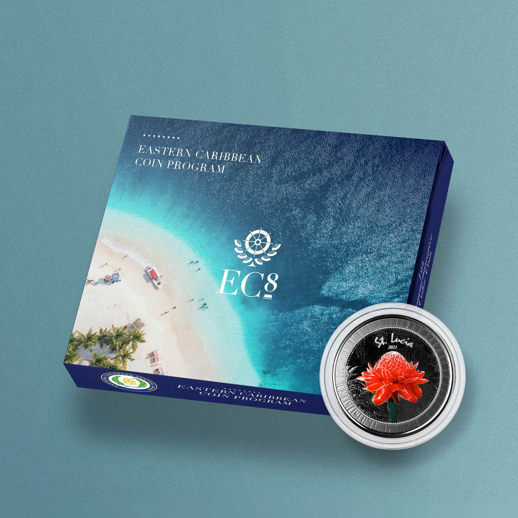 2021 EC8 St Lucia 1 oz Silver Color Coin