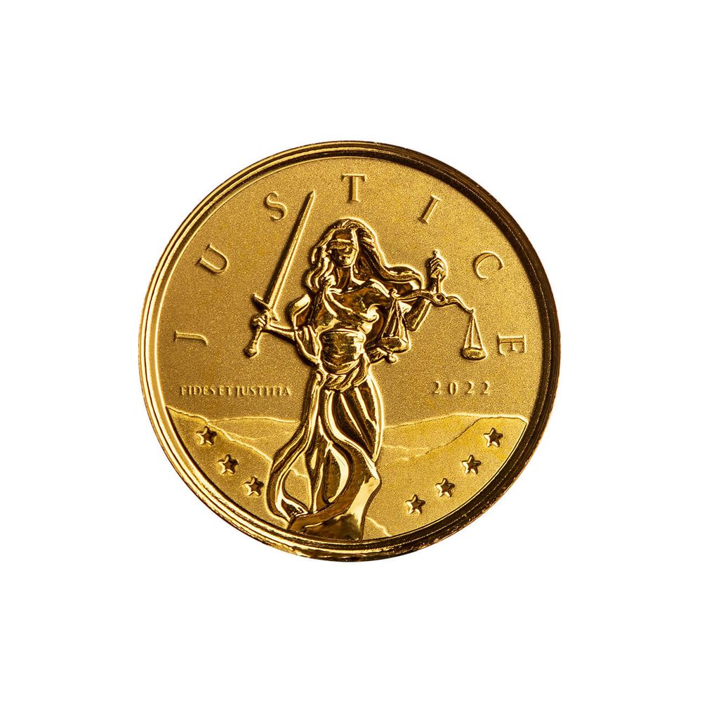2022 Gibraltar Lady Justice 1/10th oz Gold Coin