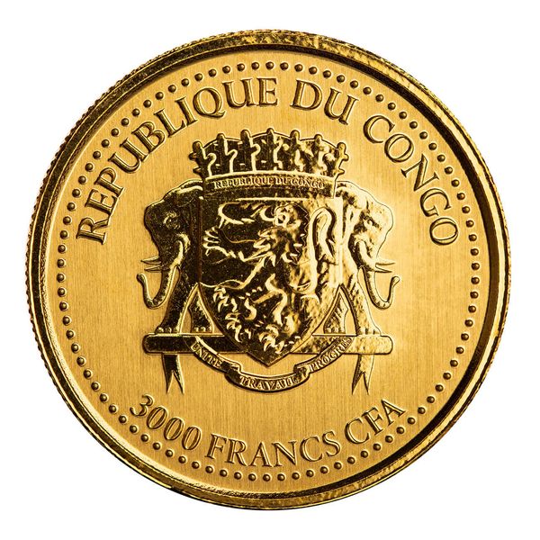 1 oz Gold Coin 2021 Congo Silverback Gorilla