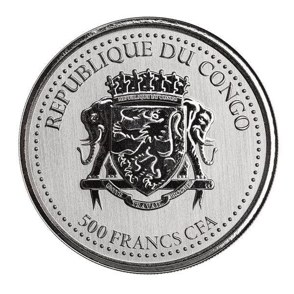 2022 Congo Silverback Gorilla 1 oz Silver BU Coin | Scottsdale Mint