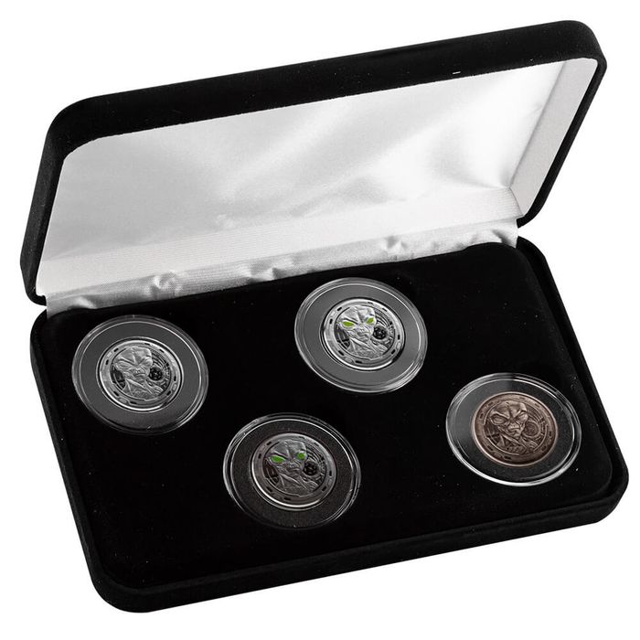 2022 Ghana Alien Silver 4 Coin Half oz Set