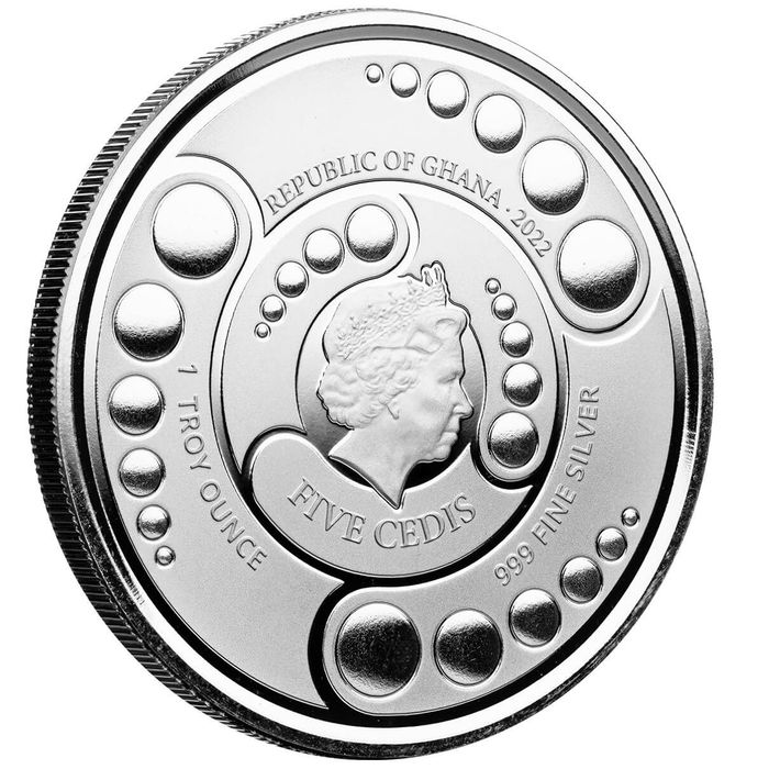 2022 Ghana Alien 1 oz Silver Coin BU
