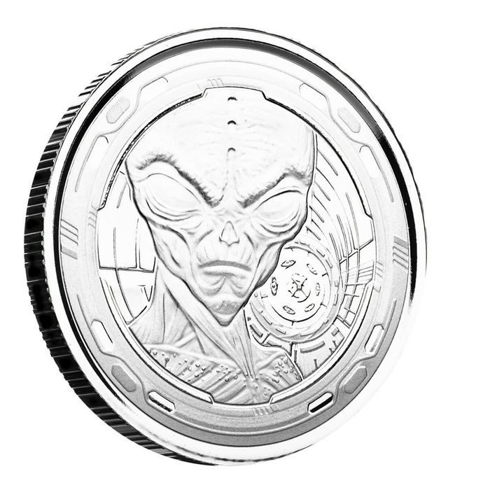 2022 Ghana Alien 1/2 oz Silver Coin | Scottsdale Mint