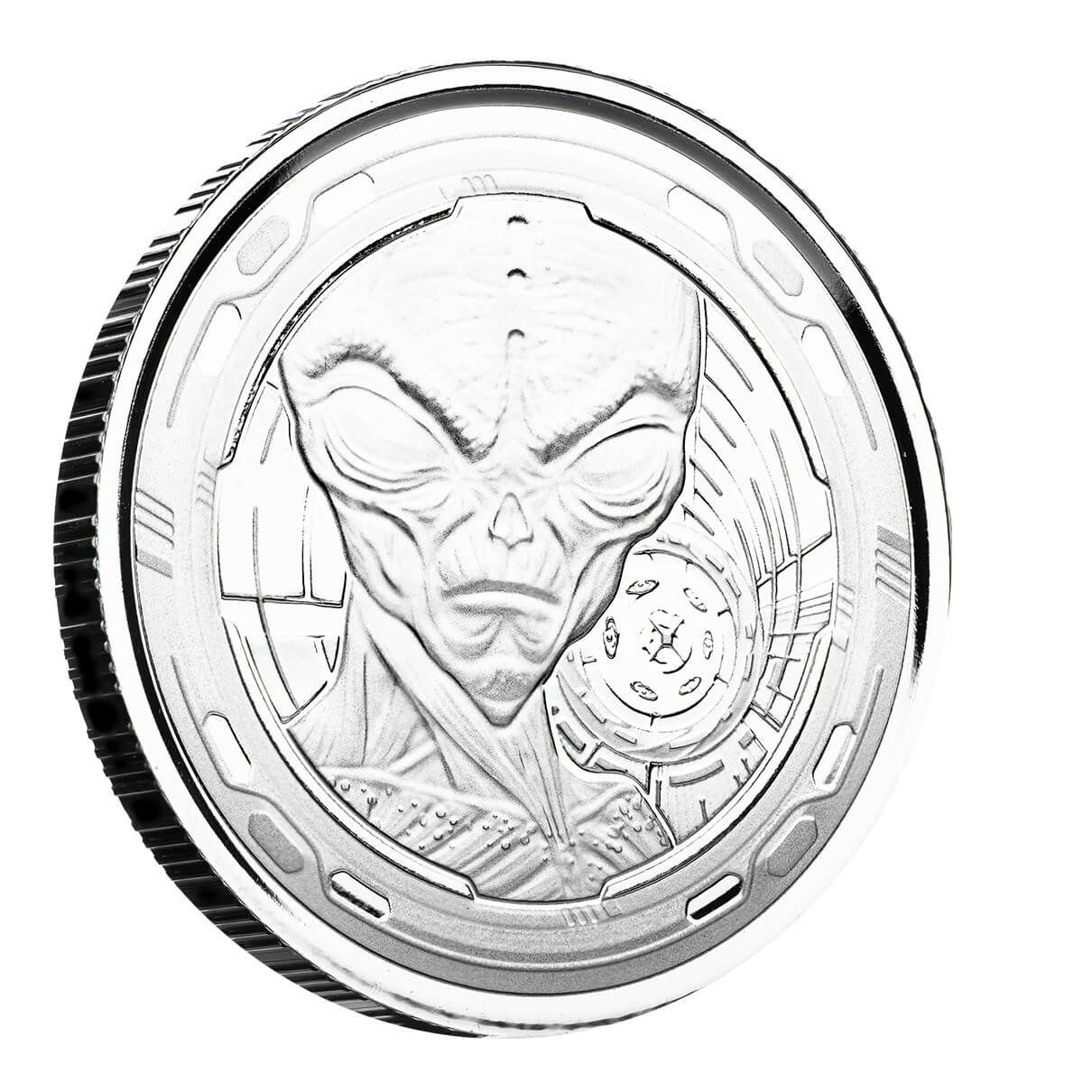 2022 Ghana Alien 1/2 oz Silver Coin | Scottsdale Mint