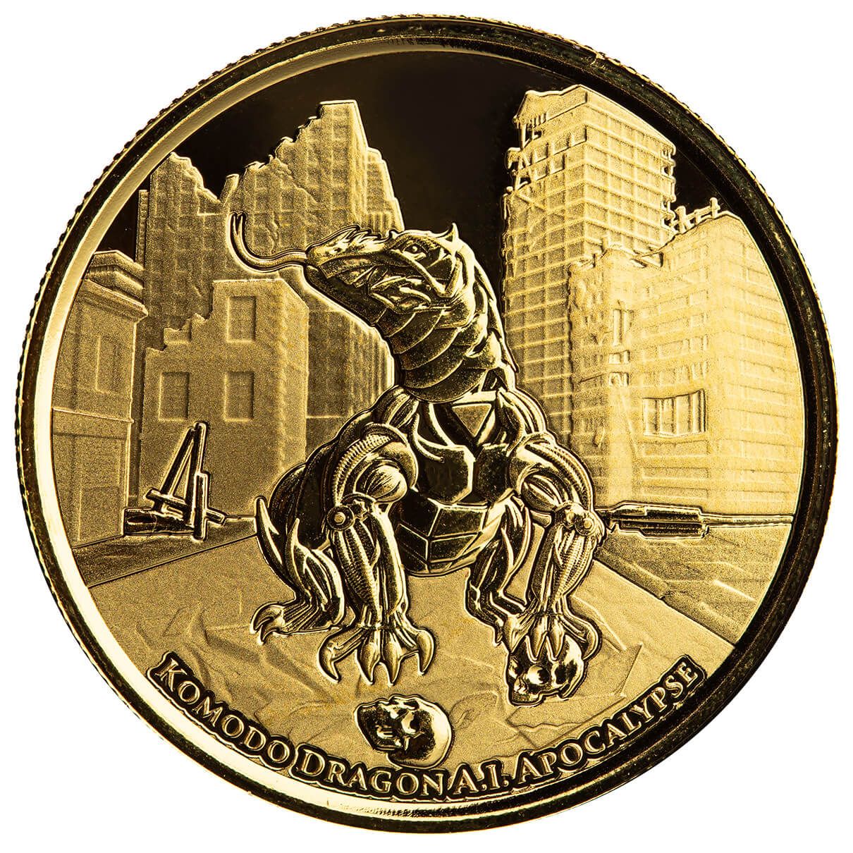 2022 Tokelau Komodo Dragon A.I. Apocalypse 1 oz Proof Gold Coin ...