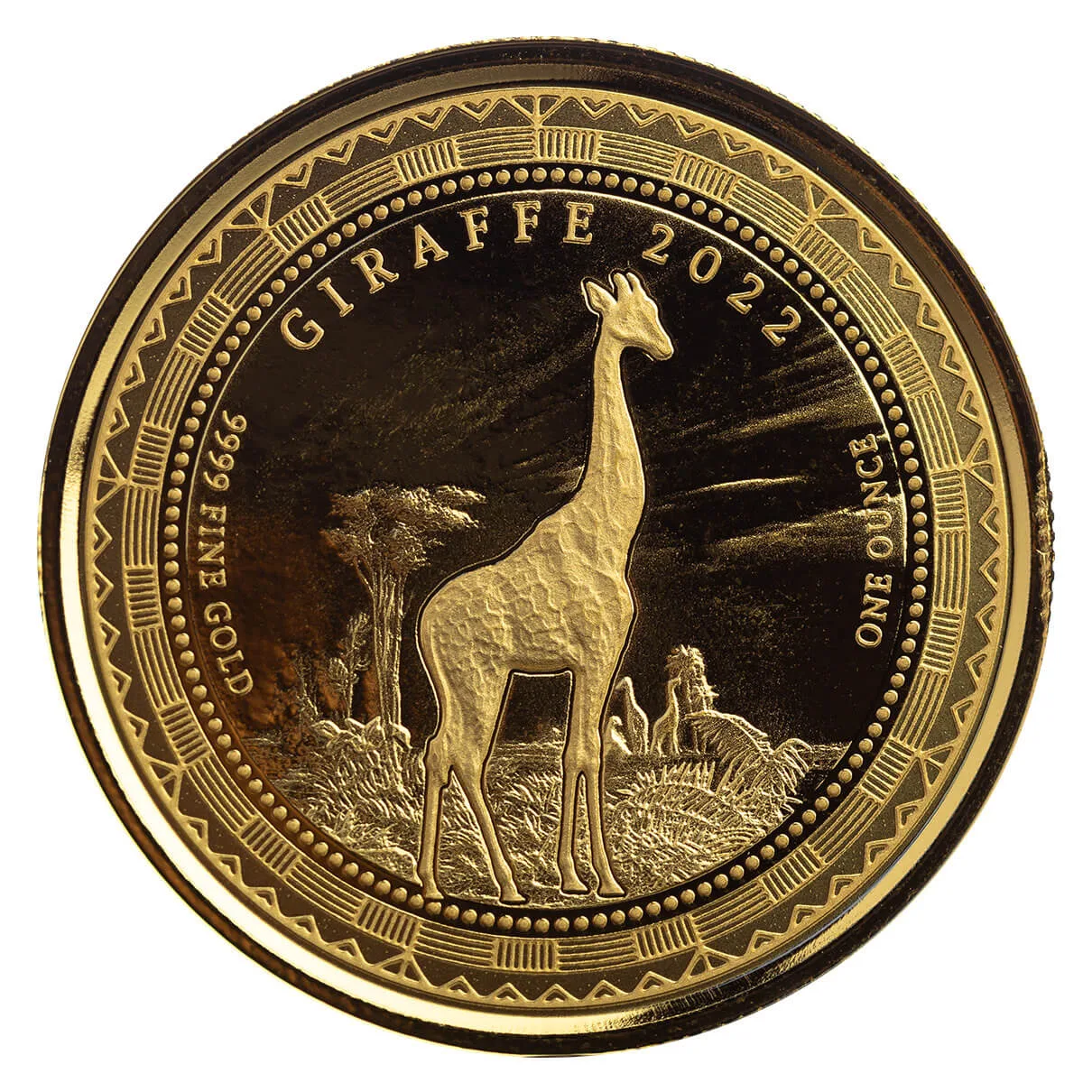 2022 Equatorial Guinea Giraffe 1 oz Gold Proof Coin