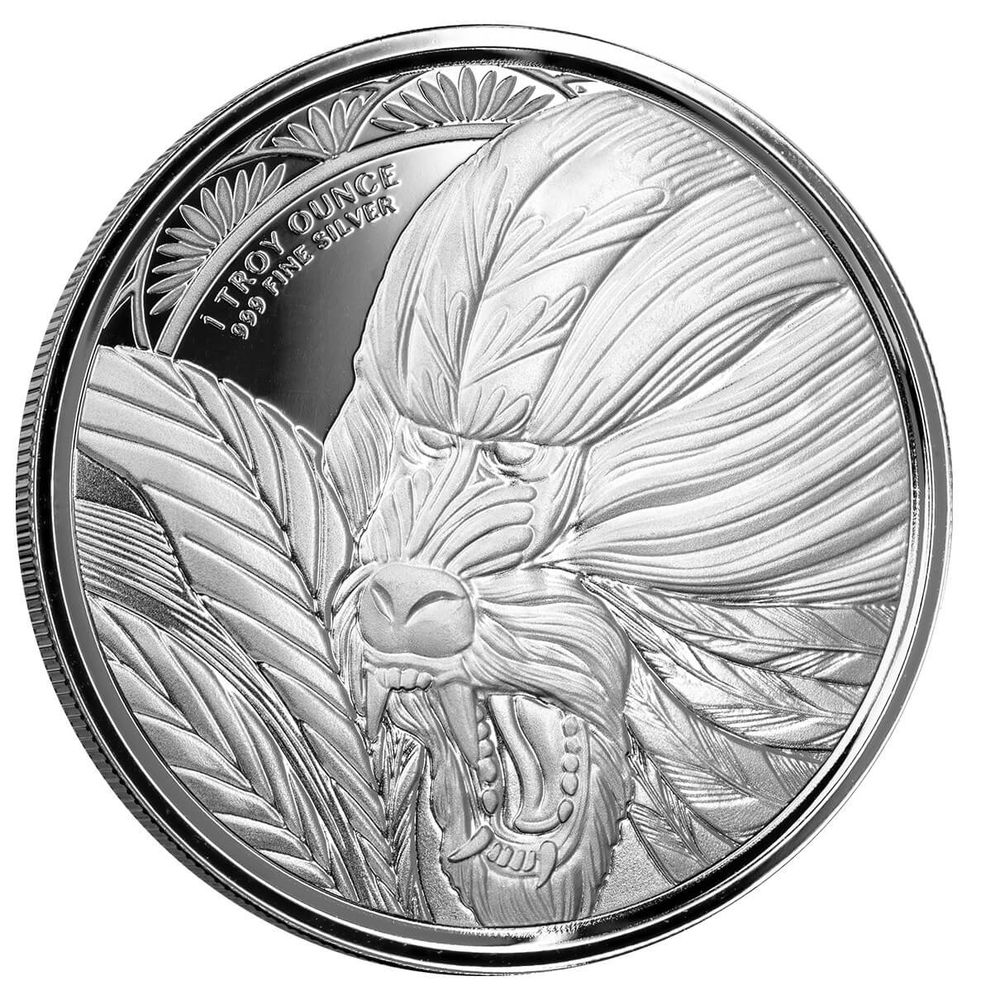 Shop 2022 Cameroon Mandrill 1 oz Silver Coin from Scottsdale Mint. Pure ...