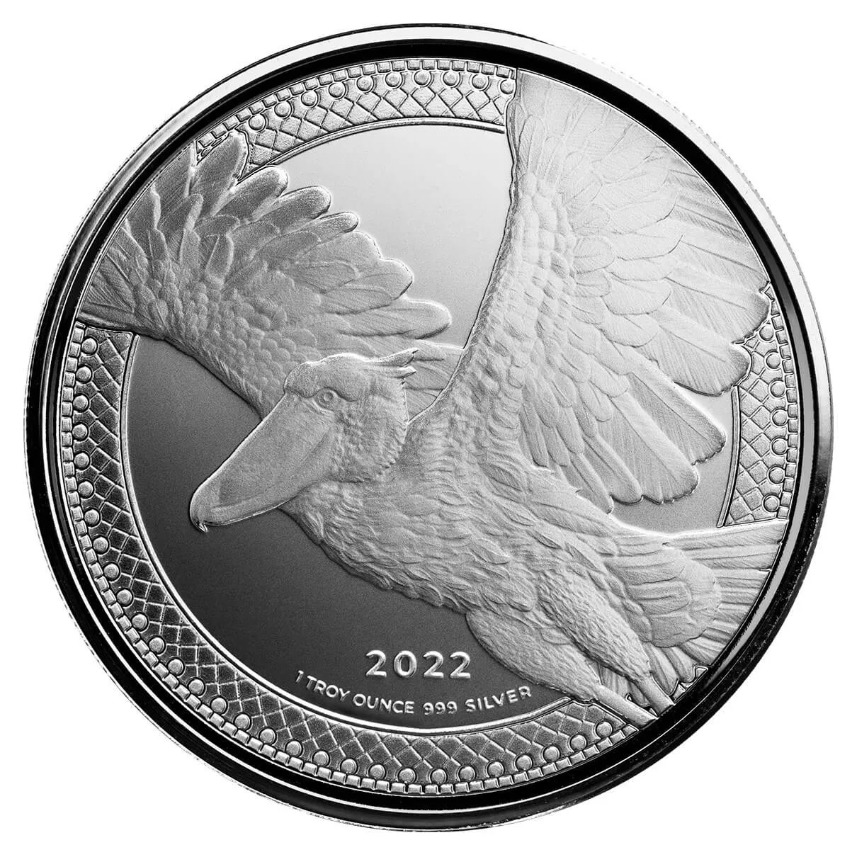 2022 DRC Shoebill Stork 1 oz Silver Coin BU