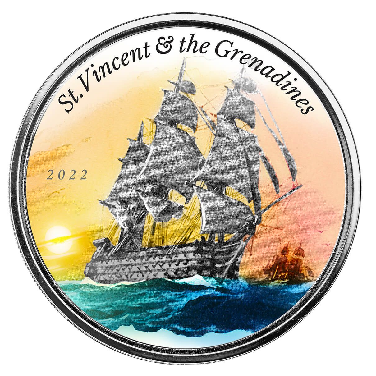 2022 EC8 St Vincent 1 oz Silver Color Coin