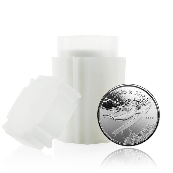 2022 EC8 St Kitts Underwater Surfer 1 oz Silver Coin Tubes