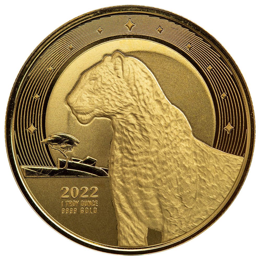 Buy 2022 Ghana African Leopard 1 oz Gold Proof Coin by Scottsdale Mint