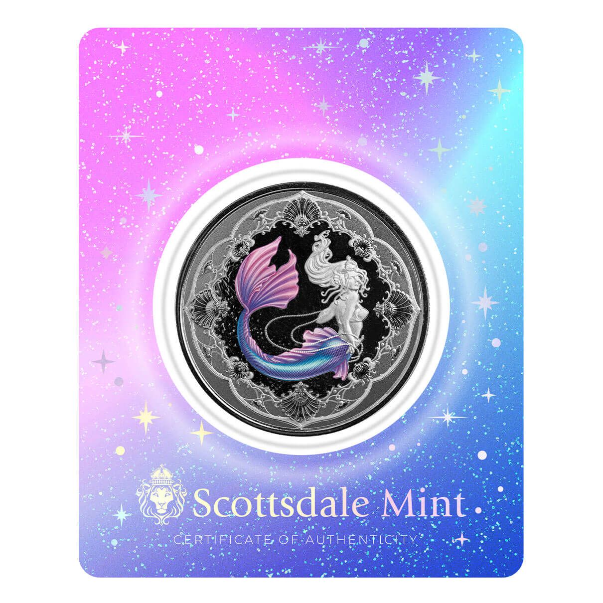 2022 Samoa Pacific Mermaid Princess of the Seas 1 oz Silver Color Coin