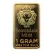 Scottsdale Prepper Gold 1 Gram Gold Bar | Scottsdale Mint