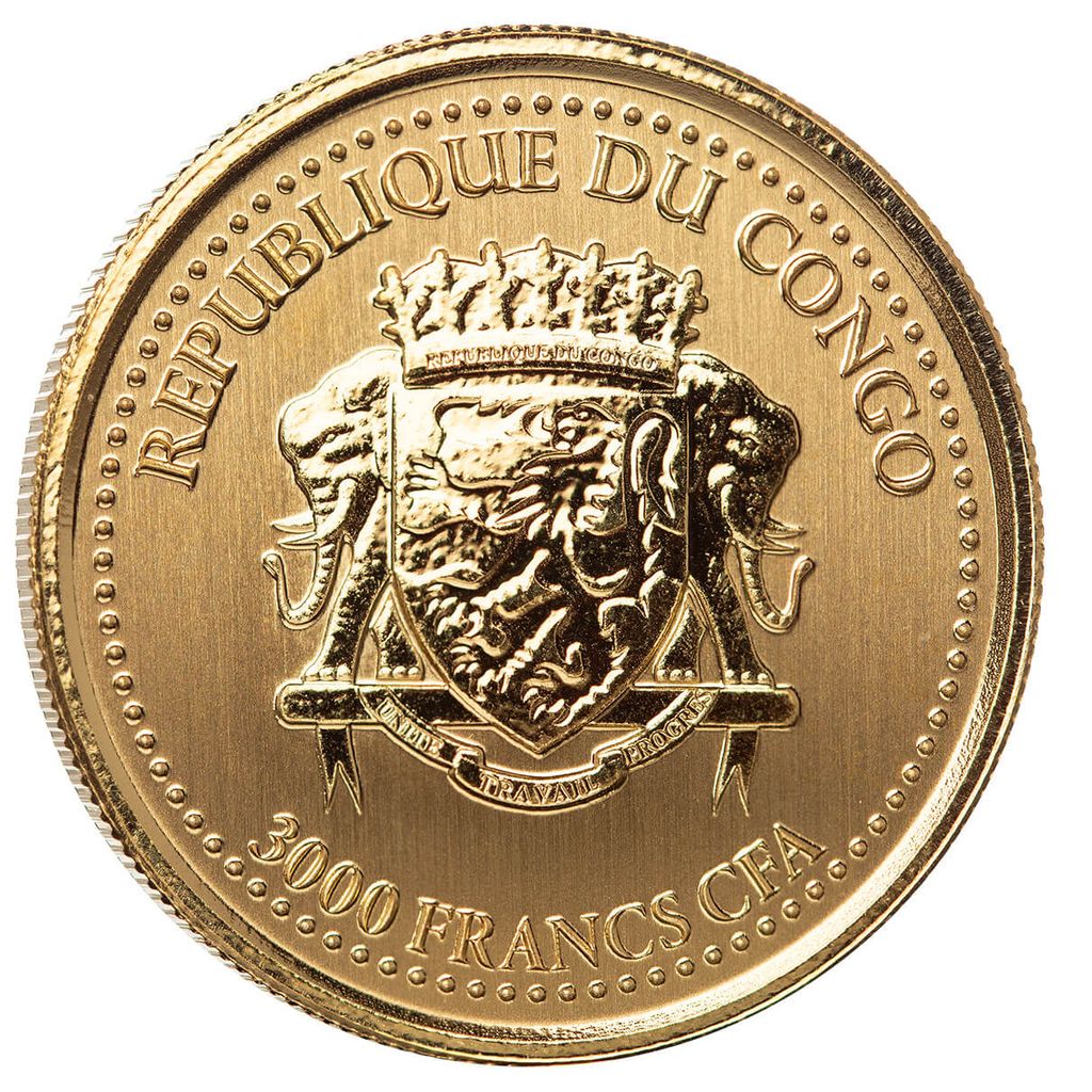 2023 Congo Silverback Gorilla 1 oz Proof Gold Coin