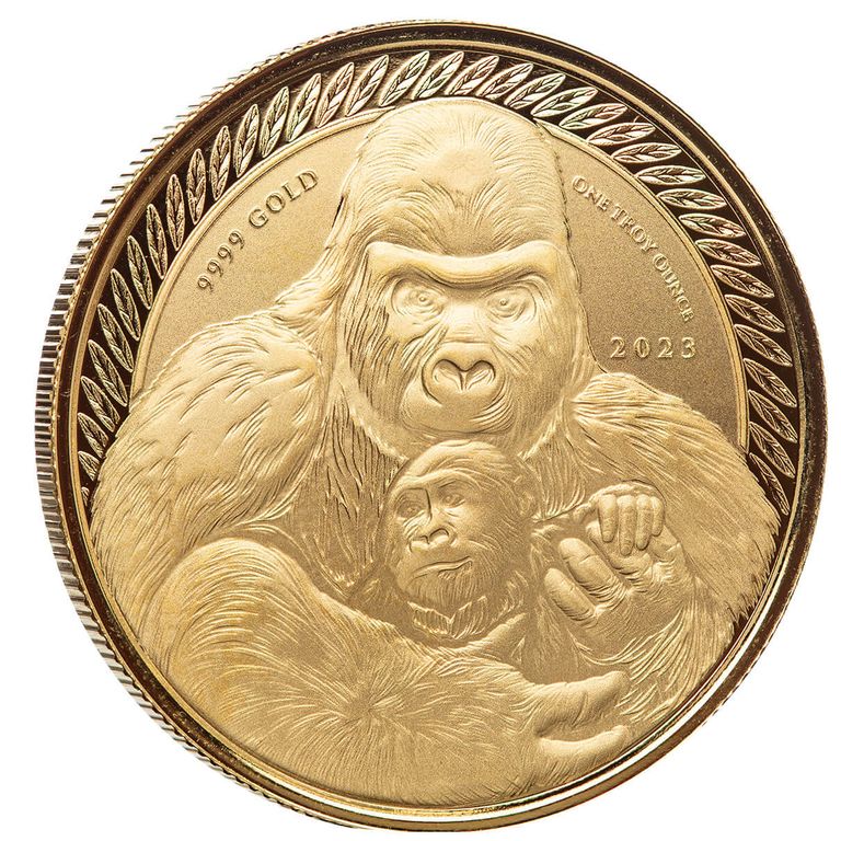 2023 Congo Silverback Gorilla 1 oz Proof Gold Coin