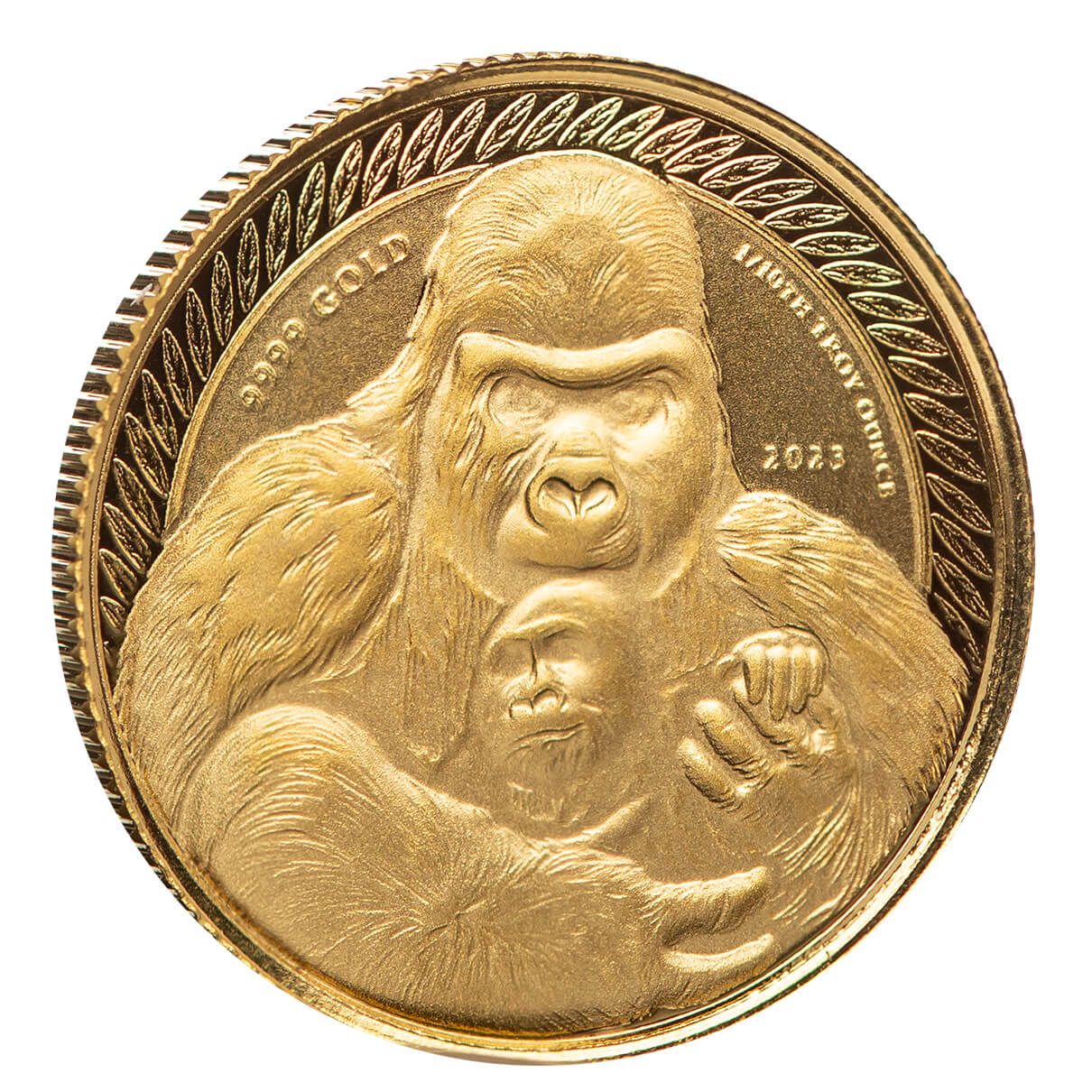 2023 Congo Silverback Gorilla Tenth oz Gold Proof Coin