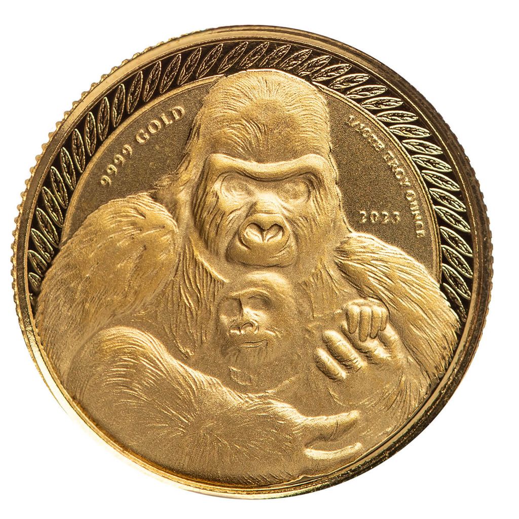 2023 Congo Silverback Gorilla Tenth oz Gold Proof Coin