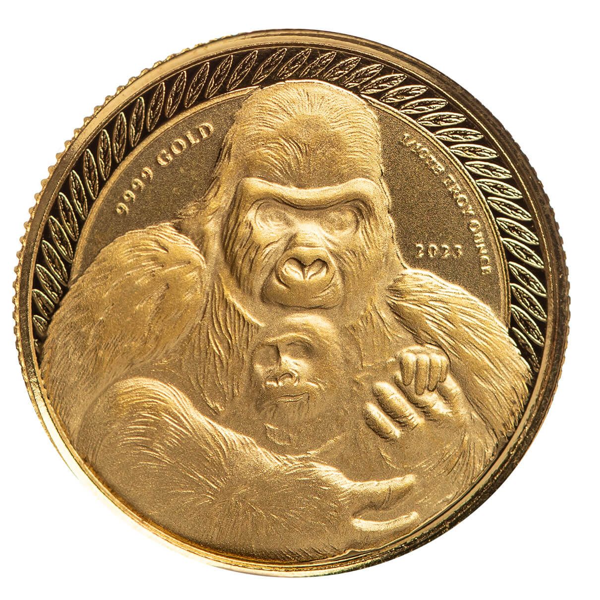 2023 Congo Silverback Gorilla Tenth oz Gold Proof Coin