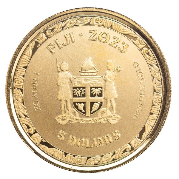 2023 Fiji Koi Fish 1 oz Gold Color Proof Coin