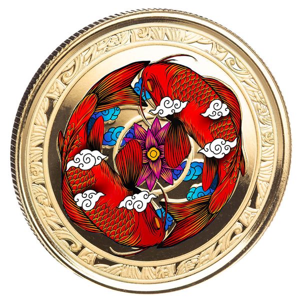 2023 Fiji Koi Fish 1 oz Gold Color Proof Coin