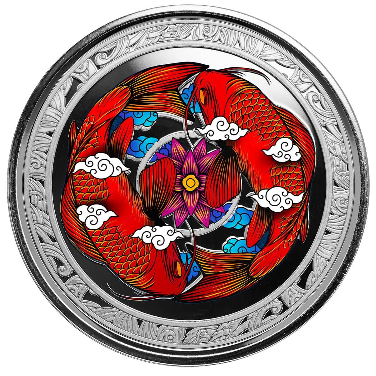 2023 Fiji Koi Fish 1 oz Silver Color Proof Coin