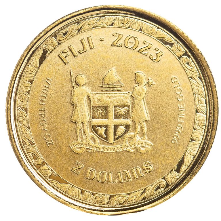 2023 Fiji Koi Fish Tenth oz Gold Proof Like Coin