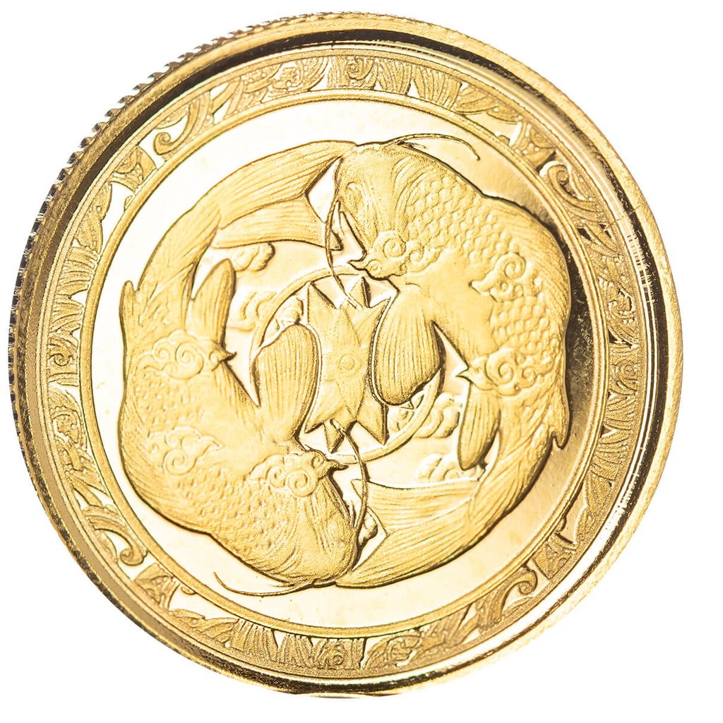 2023 Fiji Koi Fish Tenth oz Gold Proof Like Coin