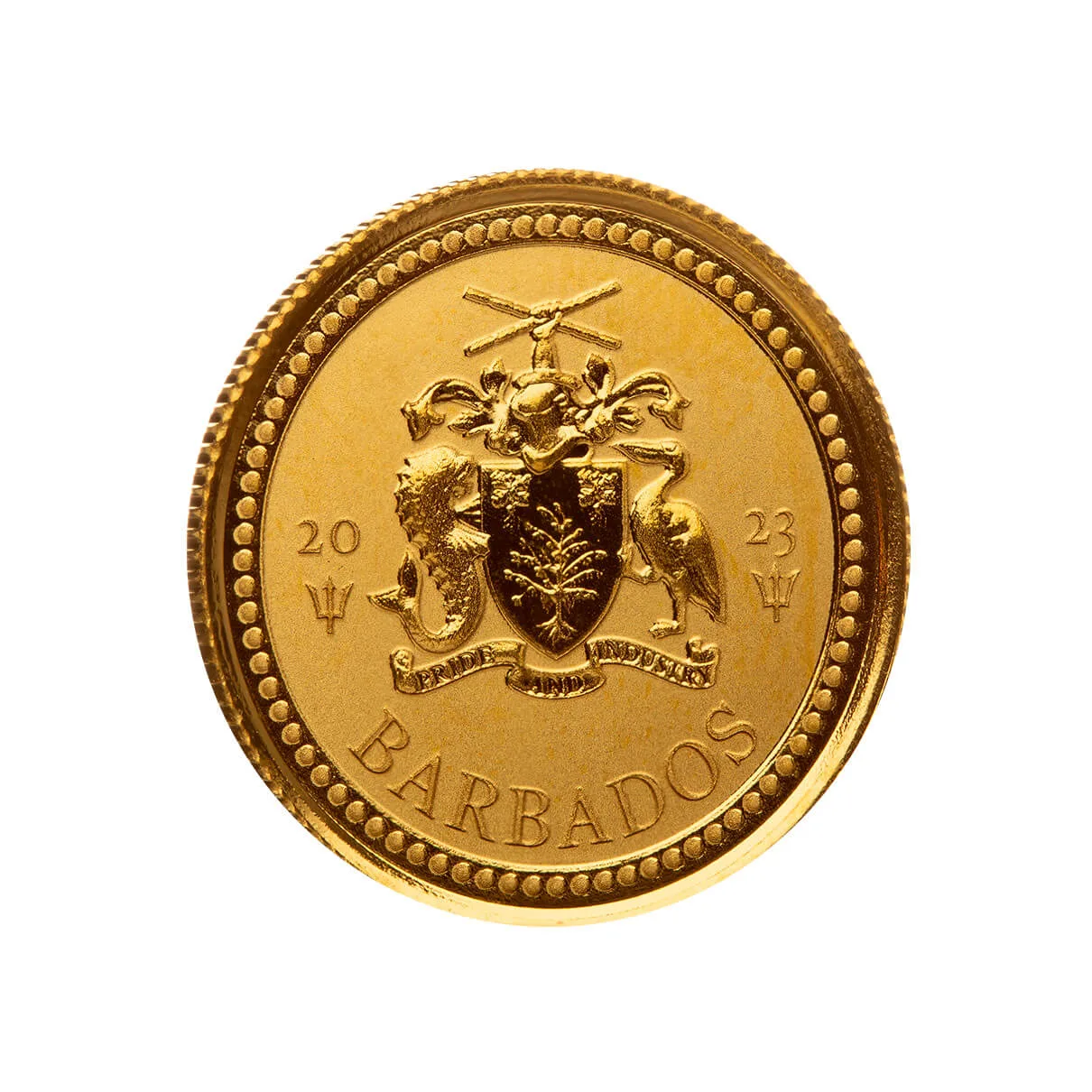 2023 Barbados Trident 1/10 oz Gold Coin