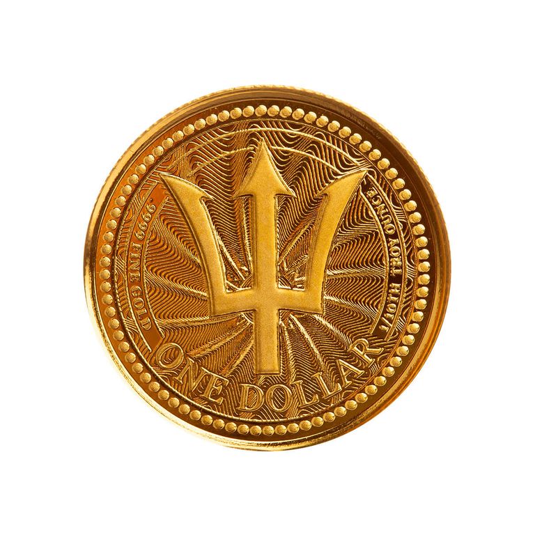 2023 Barbados Trident 1/10 oz Gold Coin