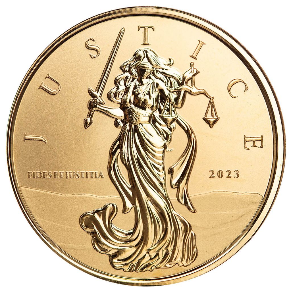 2023 Gibraltar Lady Justice 1 oz Gold Coin