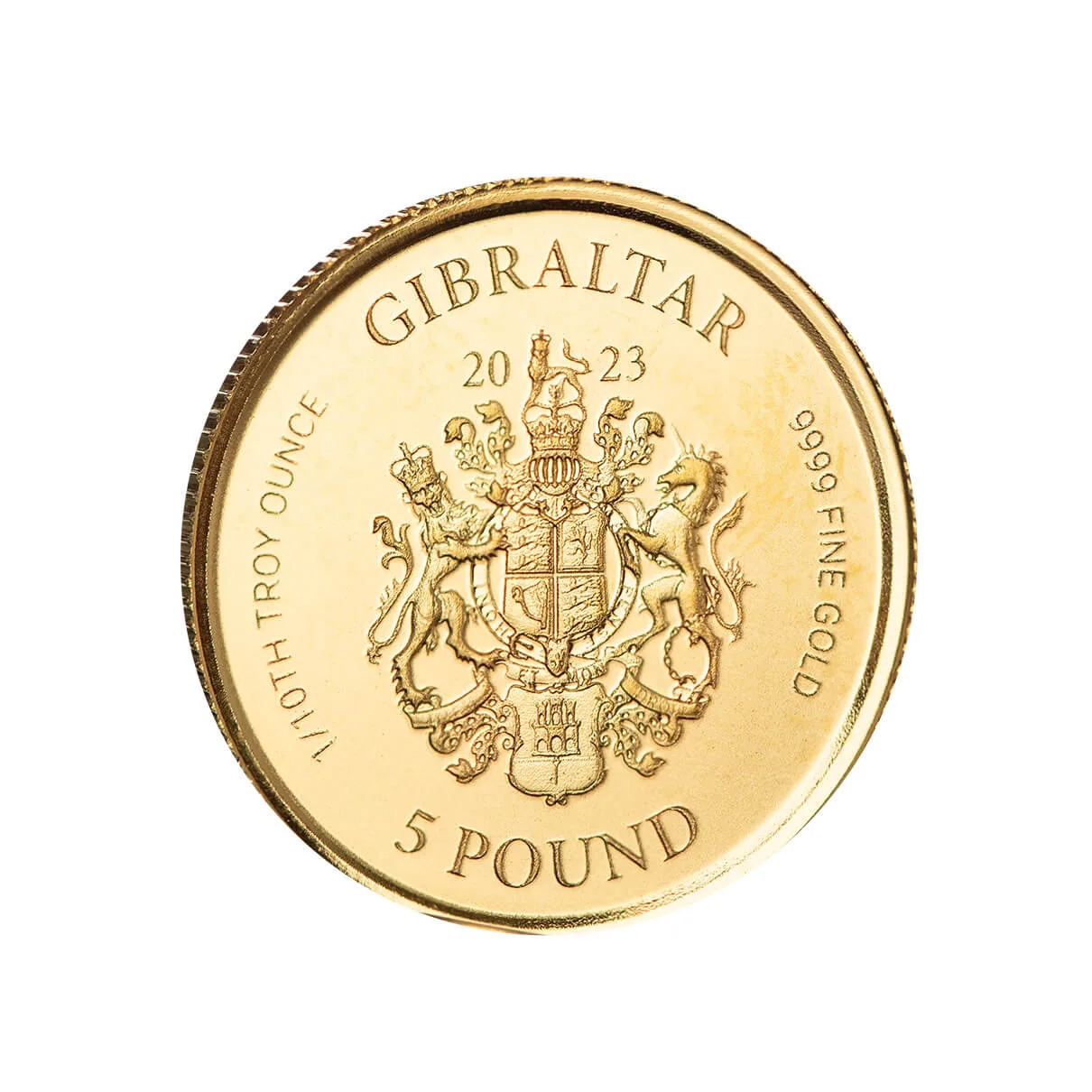 2023 Gibraltar Lady Justice 1/10th oz Gold Coin