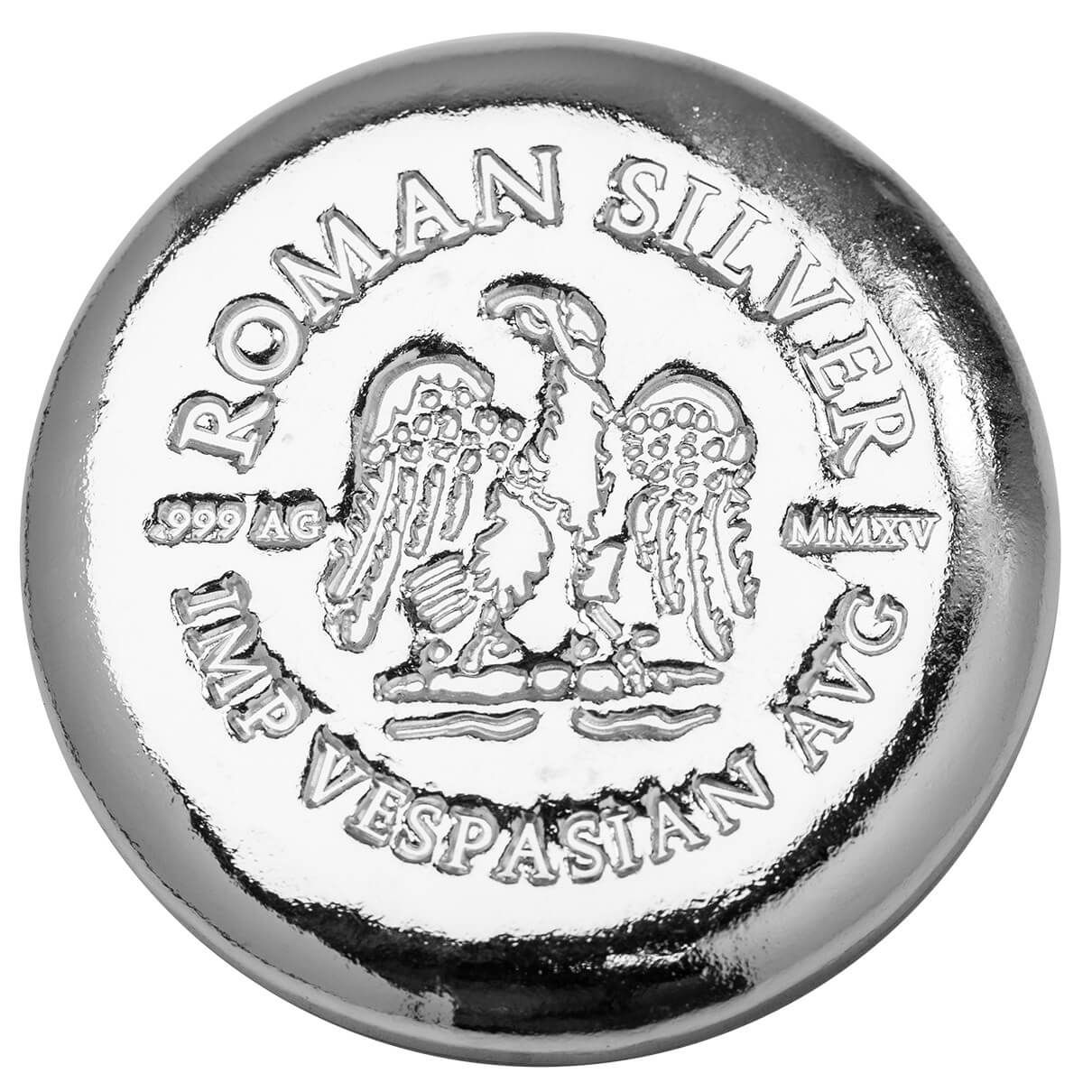 Roman Silver Imp Vespasian Aug Button 5 oz Silver Round
