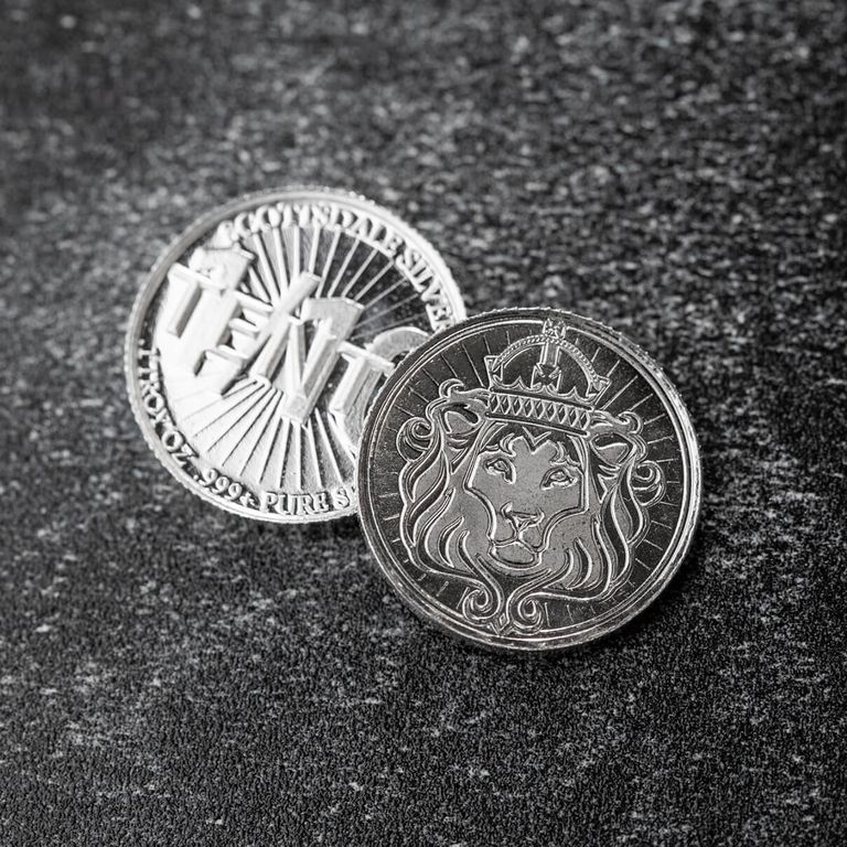 Scottsdale Lion One Tenth oz Silver Round - Secondary