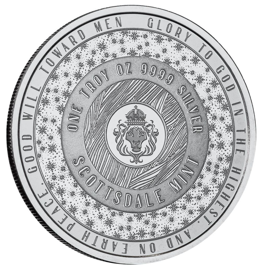 Scottsdale Snowflake 1 Troy oz 9999 Silver Bullion Round