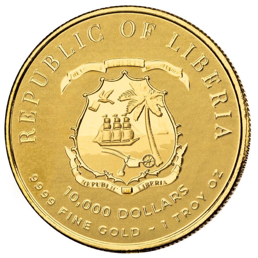 2024 Liberia Commander Series George Patton Bust 1 Troy oz 9999 Gold Coin