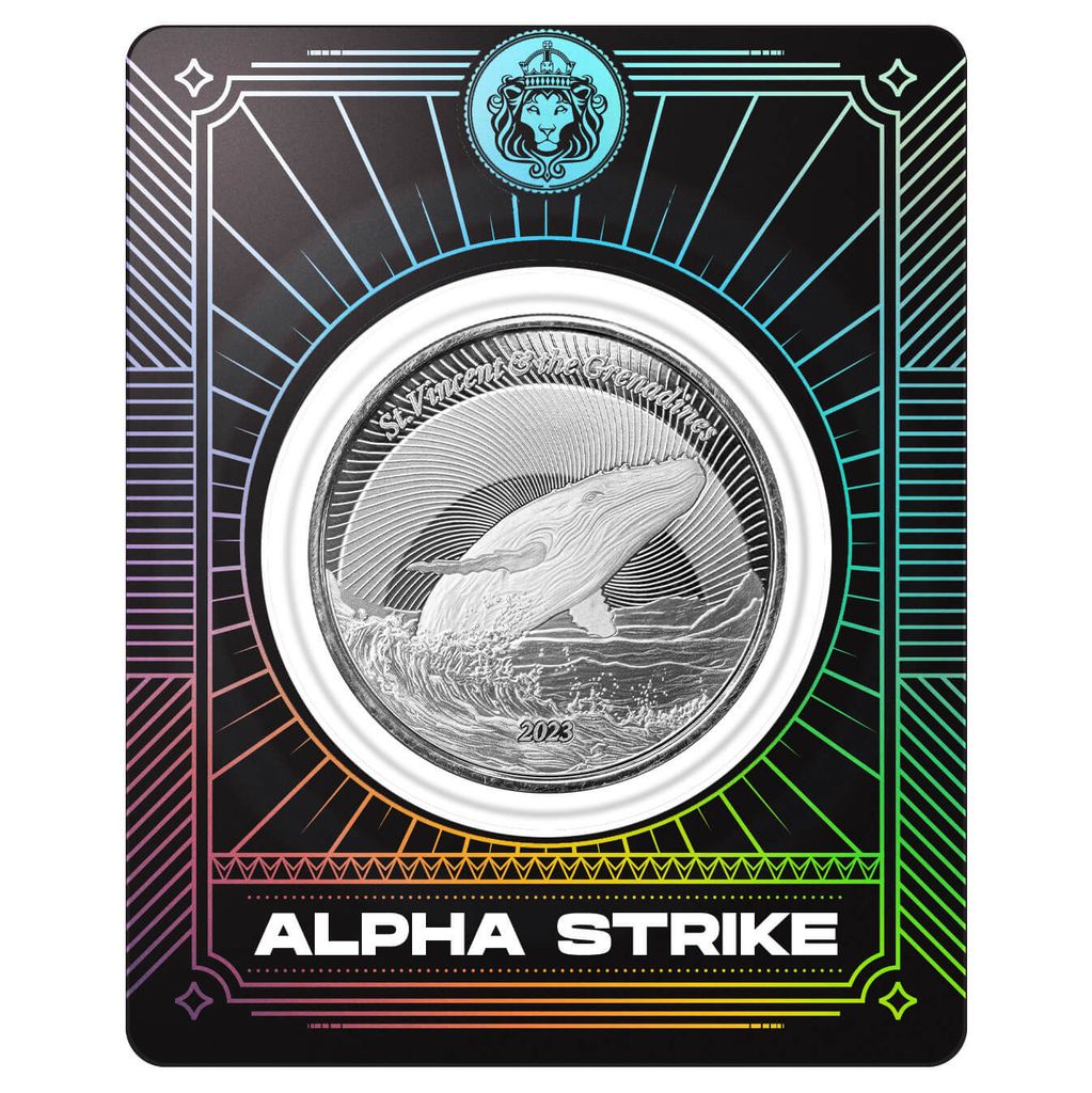 2023 EC8 St Vincent Humpback Whale 1 oz Silver Coin Alpha Strike