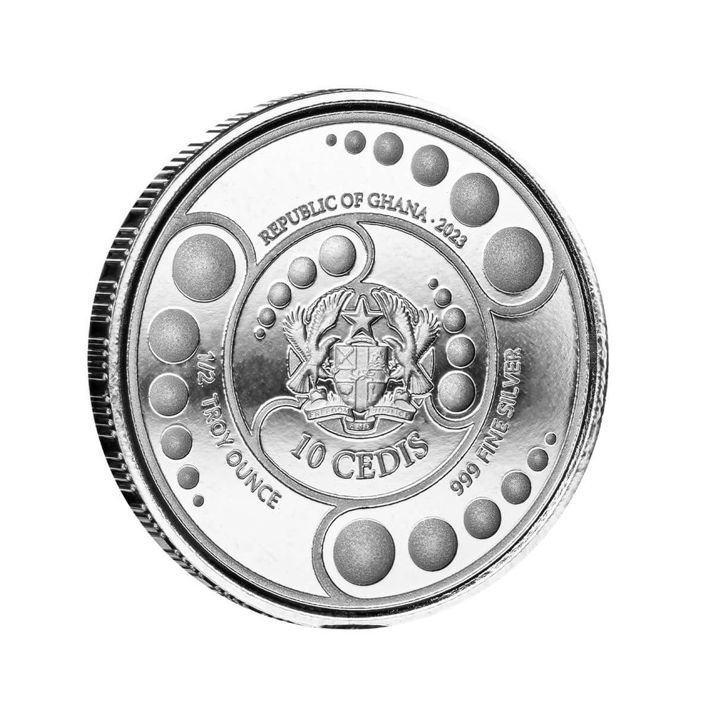 2023 Ghana Alien Invasion Silver Coin Half oz Proof Like