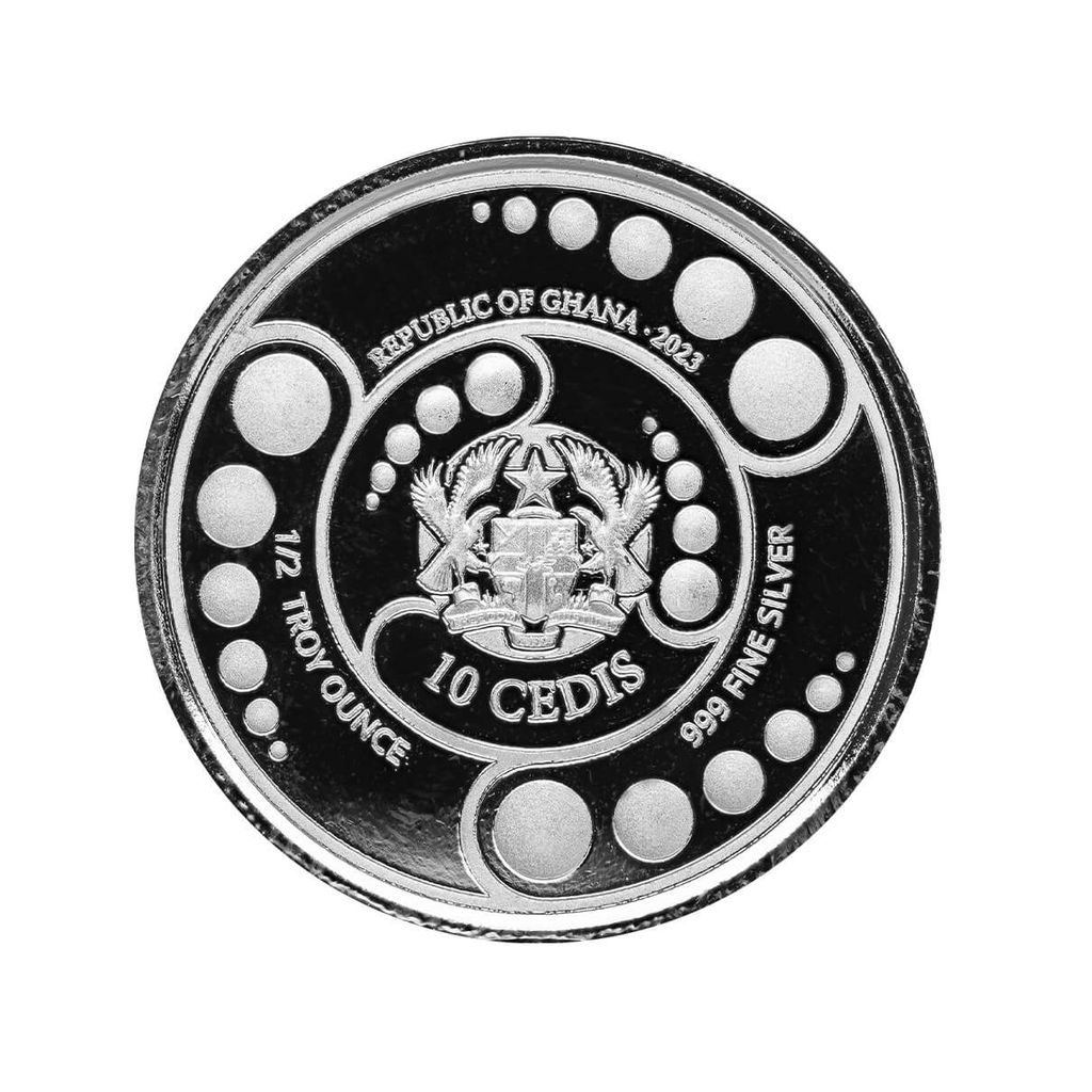 2023 Ghana Alien Invasion Silver Coin Half oz Proof Like