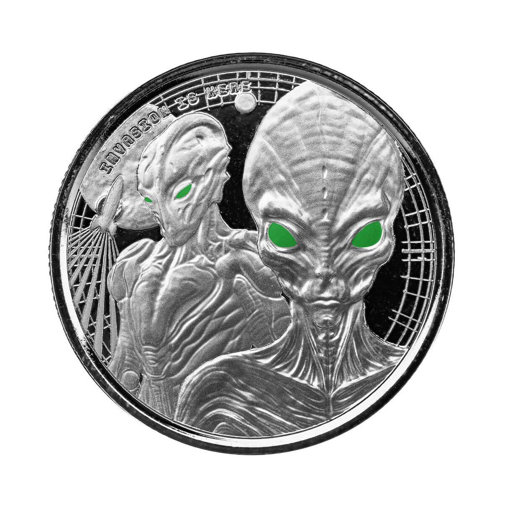 2023 Ghana Alien Invasion Silver 4 Coin Half oz Set